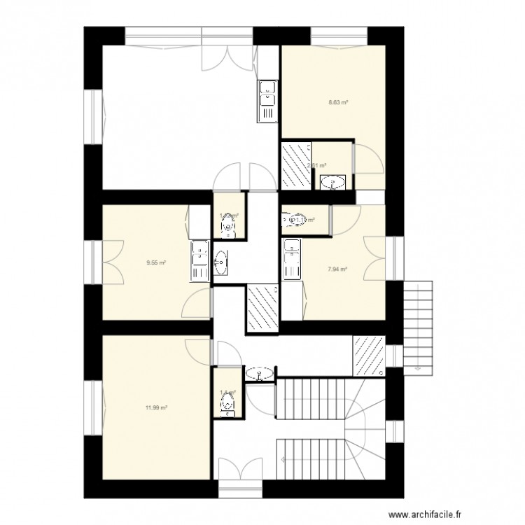 immeuble - Plan dessiné par ritchi50