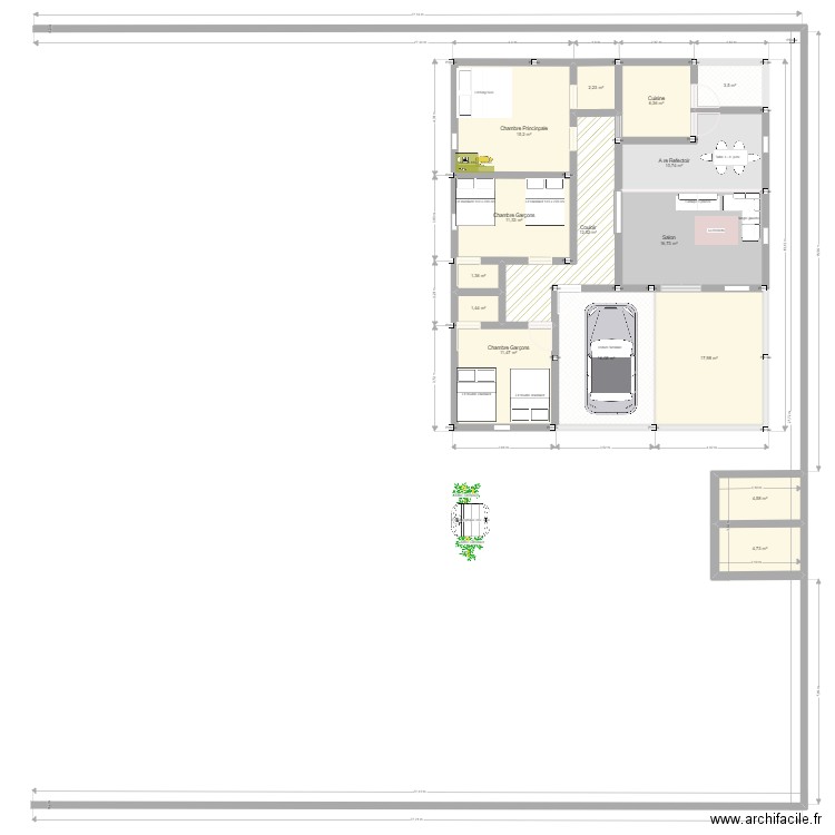 Ma F3 - Plan 15 pièces 136 m2 dessiné par LASSAN