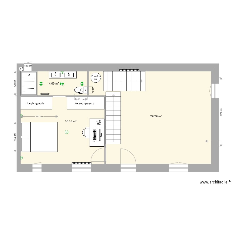Plan maison rdc - Plan dessiné par Manomanolo