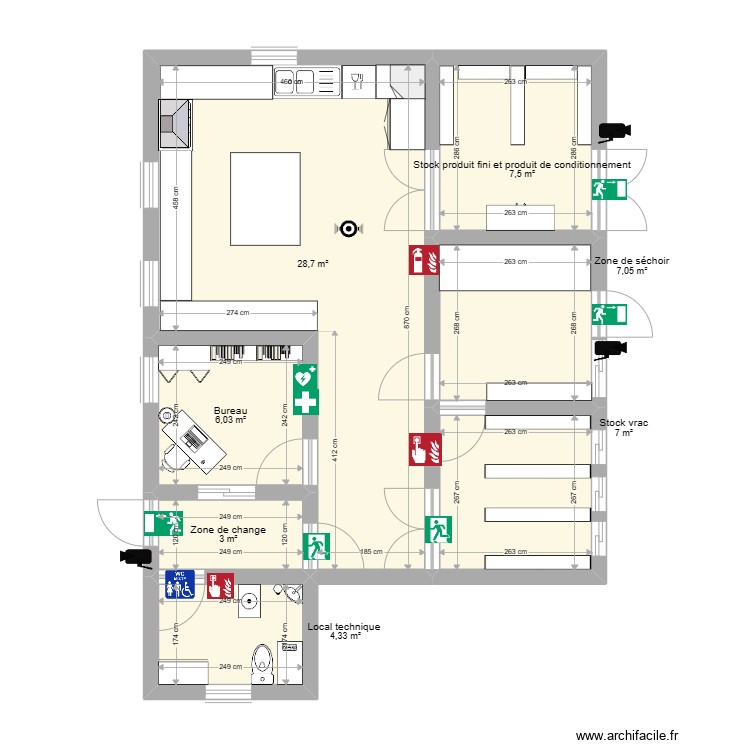 Plan laboratoire PPAM - Plan dessiné par candicegi