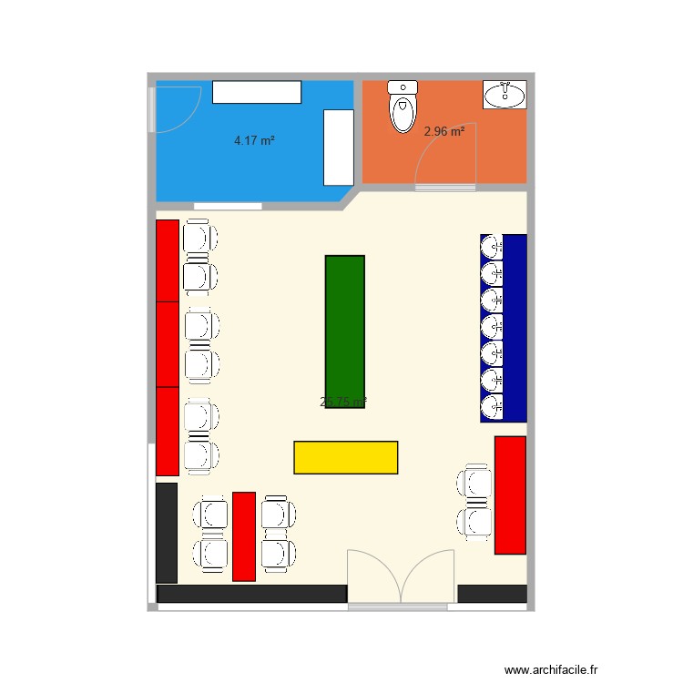 Plan – salon coiff – Par anais... ️ | ArchiFacile