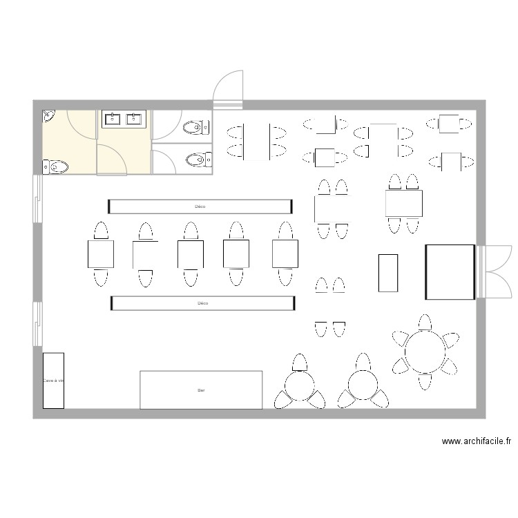 Plan de salle - Plan dessiné par Koyotame