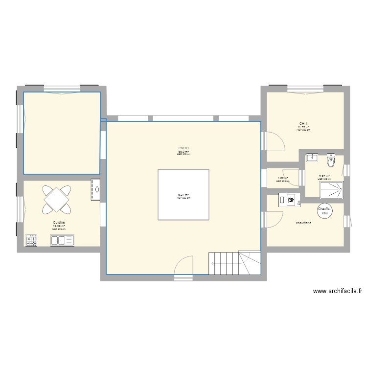 plan RDC - Plan dessiné par Vidalou