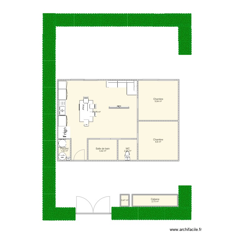 Plan maison david - Plan dessiné par GOKUSH
