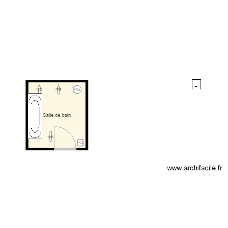 PLAN SDB - Plan dessiné par BITAM