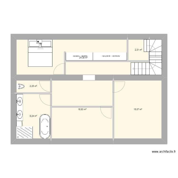 maison R+2 - Plan dessiné par Nono072638