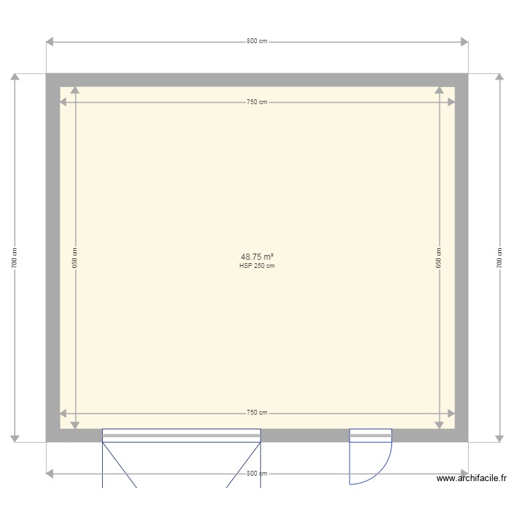 GARAGE MODIF 7X8 - Plan dessiné par GERALDINESS