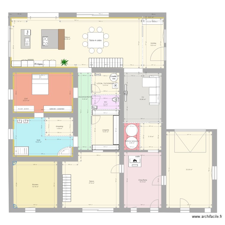 plan rdc - Plan dessiné par yodo