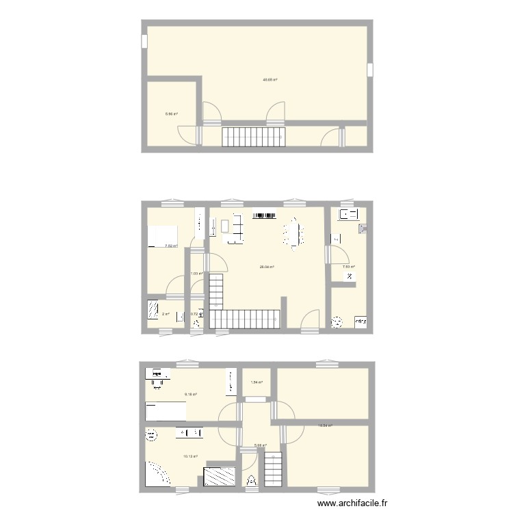 Maison R1 - Plan dessiné par FannyFanny