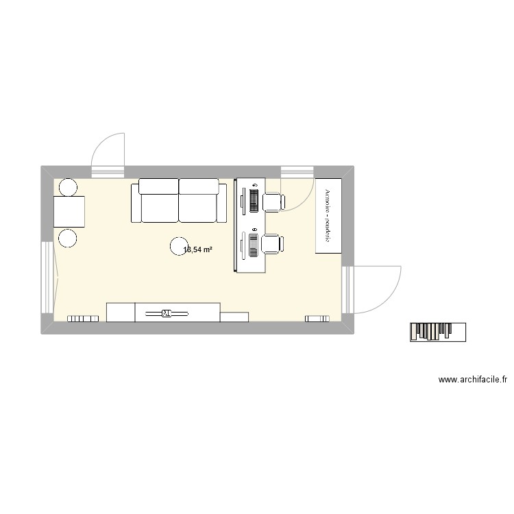 plan canape lit - Plan dessiné par wallydubai