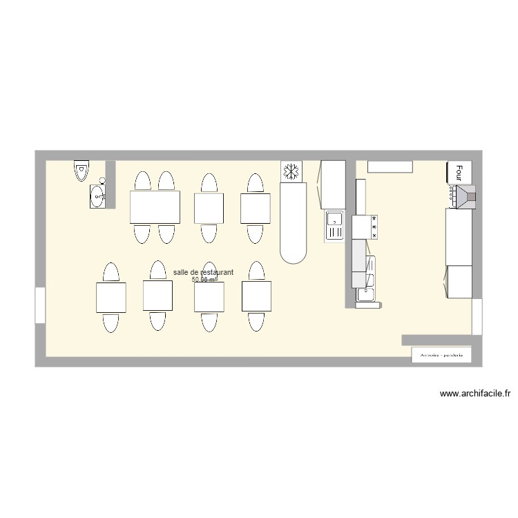 plan de restaurant é - Plan dessiné par mta2