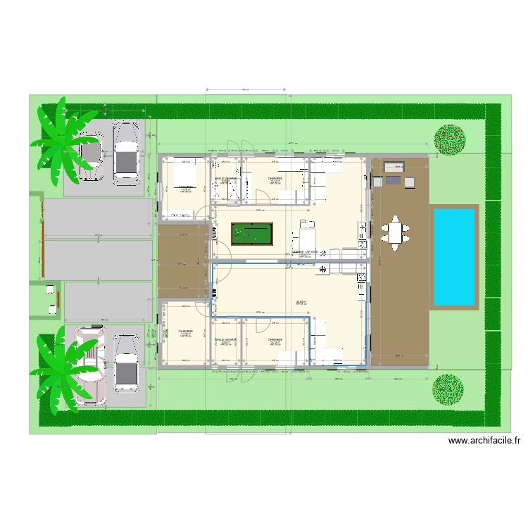 TARTANE V0 - Plan 8 pièces 144 m2 dessiné par N...