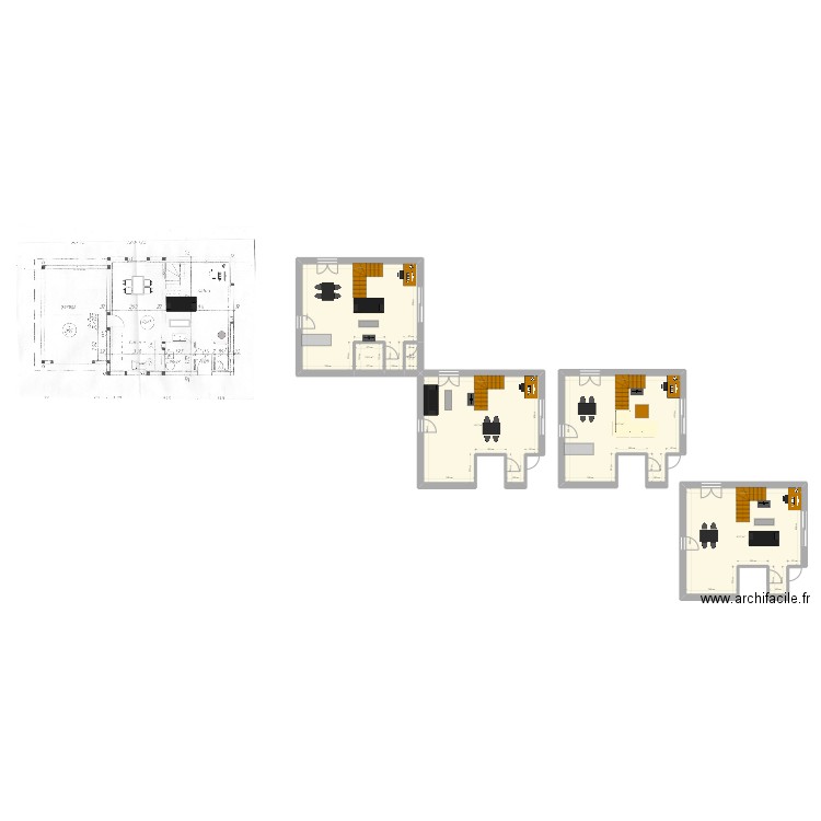 Salon - Canapé - Plan dessiné par GaetanR2