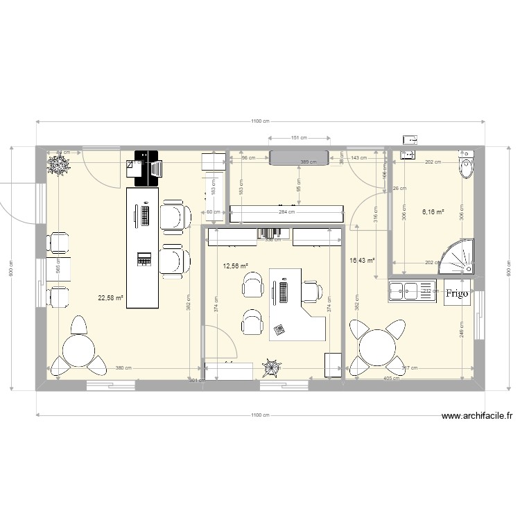 Plan – bureaux idée 2 – Par Les palmitos ️ | ArchiFacile