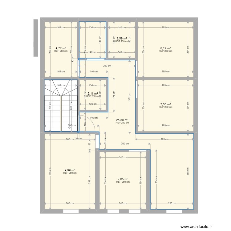 plan app - Plan 8 pièces 68 m2 dessiné par abdou123elo