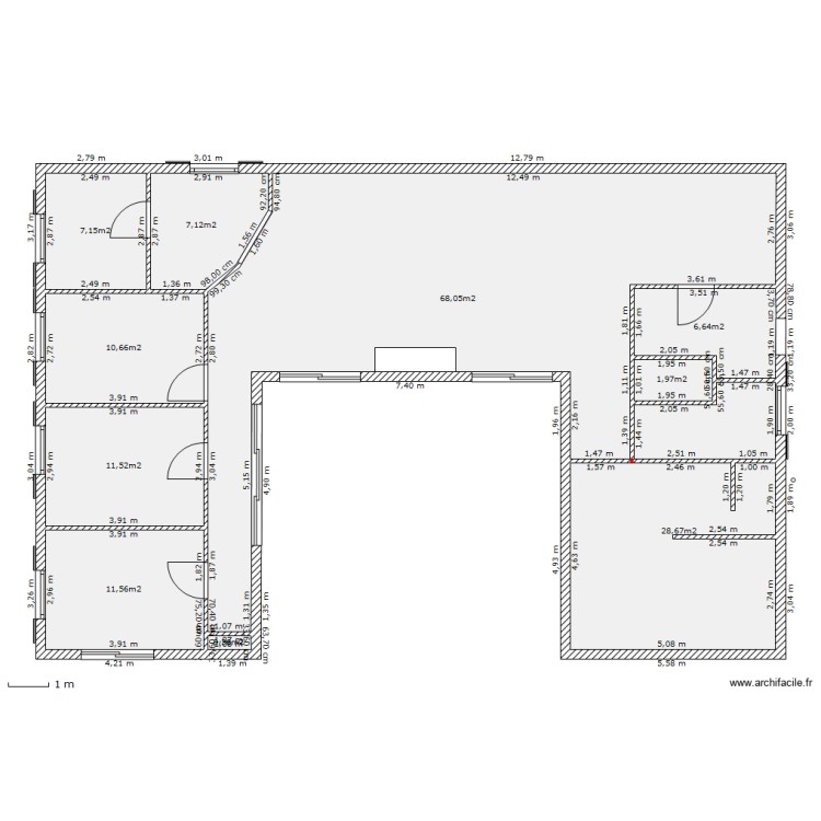 Plan – MAISON U – Par jeremycau81 ️ | ArchiFacile