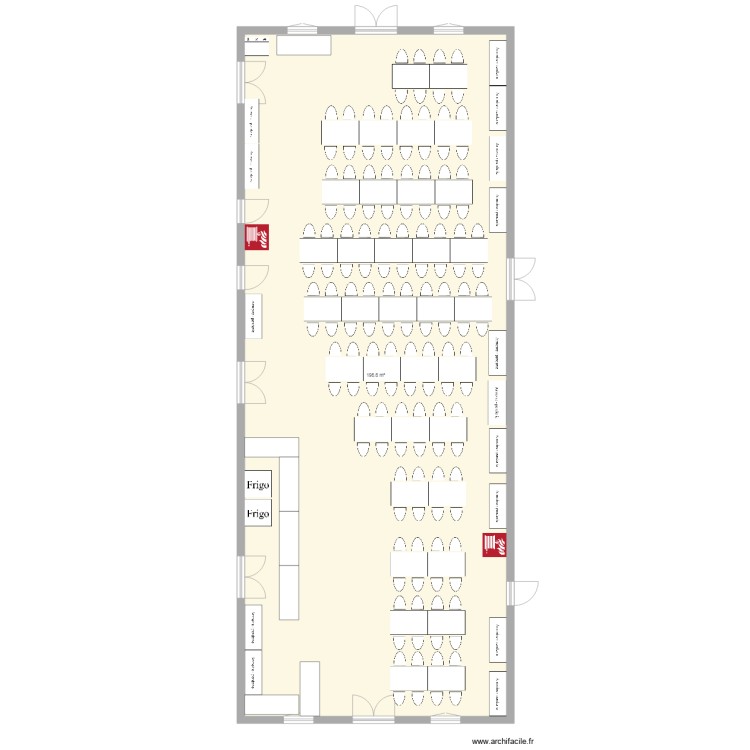 refectoire nouveau - Plan dessiné par annvds