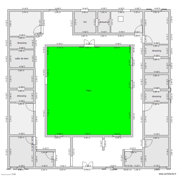 riad rzeitoun 1 floor - Plan dessiné par momobou