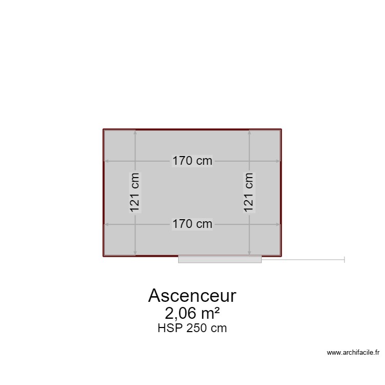 ascenceur - Plan dessiné par julap