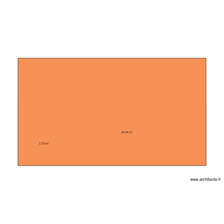 Extension Pleven - Plan 2 pièces 28 m2 dessiné par Cricri22130