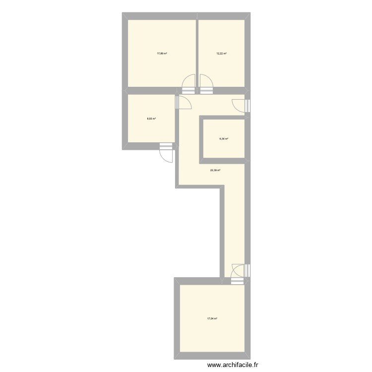 Cab - Plan 6 pièces 85 m2 dessiné par Jenna Hannouille