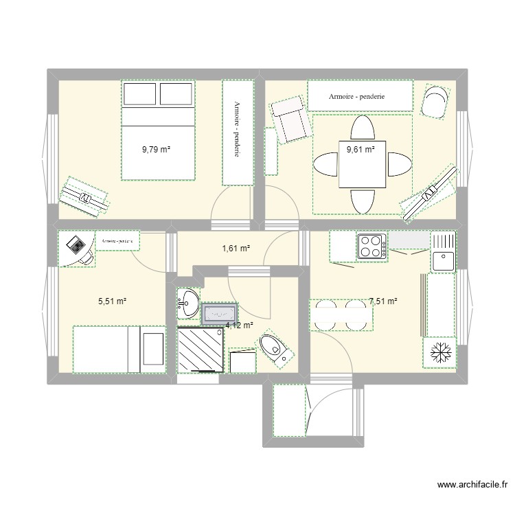 Plan – Antony version départ – Par Baje_Toussuire ️ | ArchiFacile