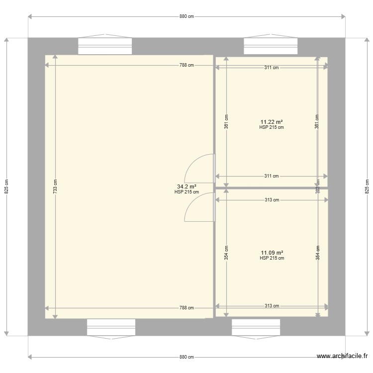 Plan – EXISTANT R1 – Par Djbois ️ | ArchiFacile