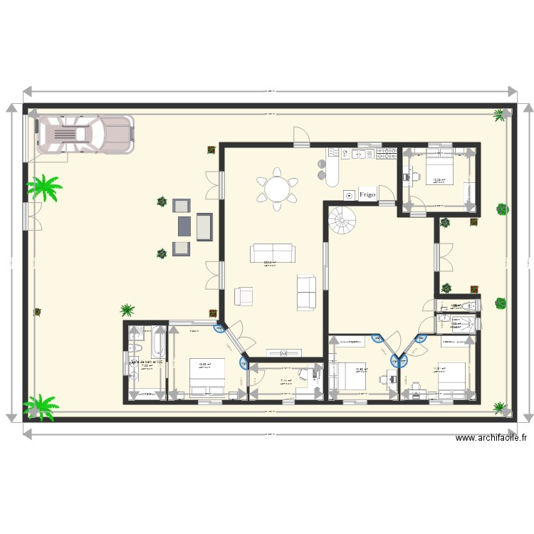 terrain 400m2 - Plan dessiné par meksouri