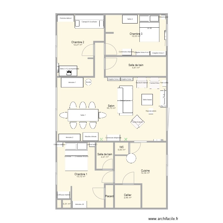 Labenne - Plan 12 pièces 99 m2 dessiné par nepthys