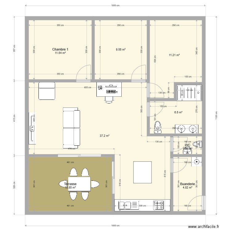 construction taravao - Plan dessiné par lgtahiti
