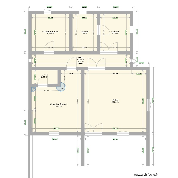 RENE - Plan 7 pièces 75 m2 dessiné par PHILANTROPE