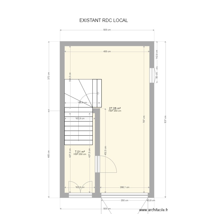 EXISTANT RDC LOCAL - Plan dessiné par 1414AZIZ