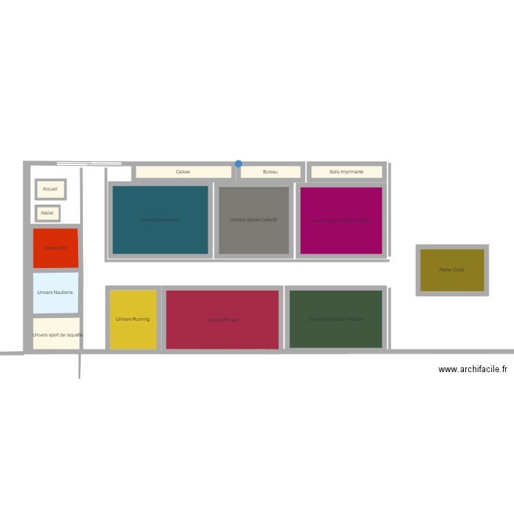 Plan de Décathlon - Plan dessiné par lilice05