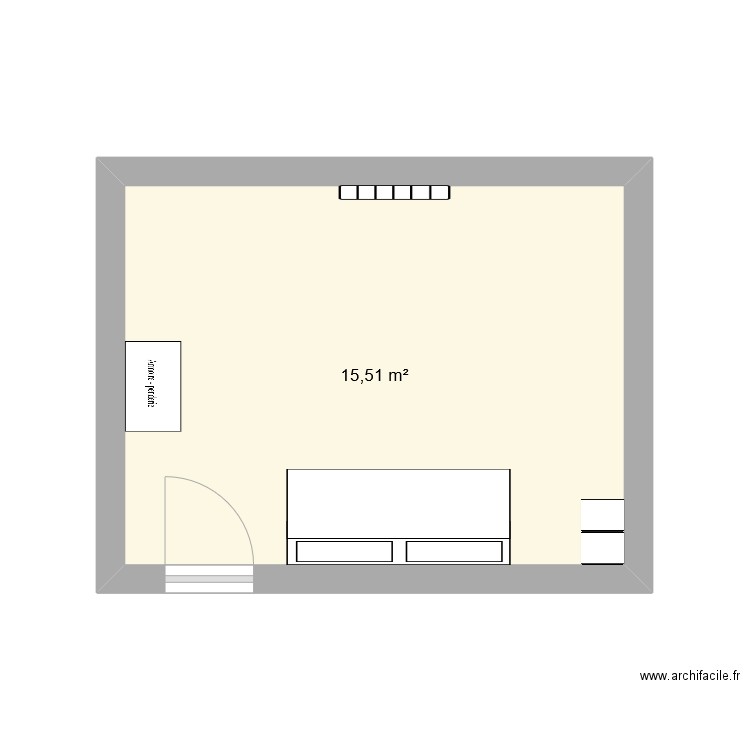 dressing - Plan 1 pièce 16 m2 dessiné par dododu72