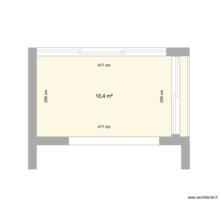 LOGGIA - Plan 2 pièces 11 m2 dessiné par dens64210