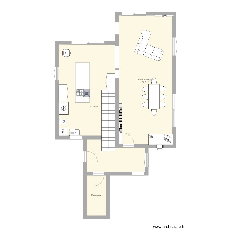 maison - Plan dessiné par k-ro49