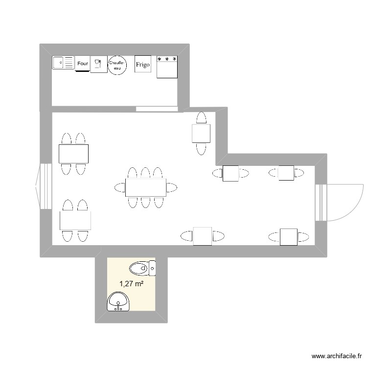 Plan – restaurant – Par Myriamhtitib ️ | ArchiFacile