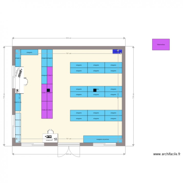 magasin 2 - Plan dessiné par tidav4