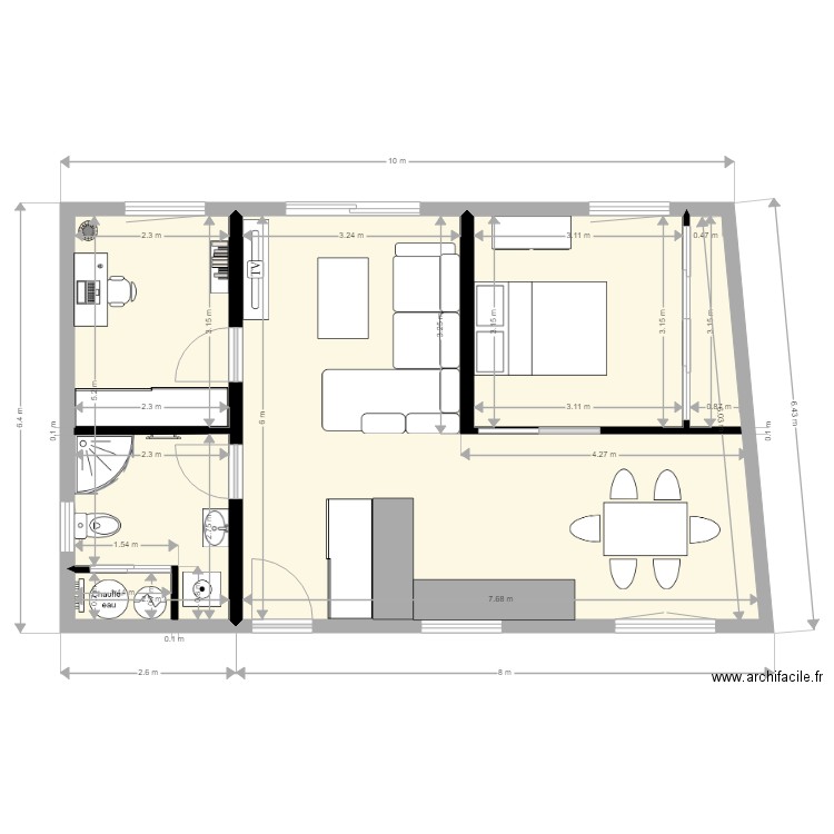 Plan rdc 1 - Plan dessiné par RAPH 68