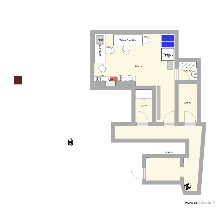 SALLE DE REPOS - Plan dessiné par Yael_morning