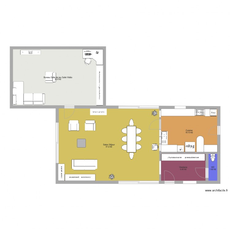maison St AUBERT - Plan dessiné par JBGUY