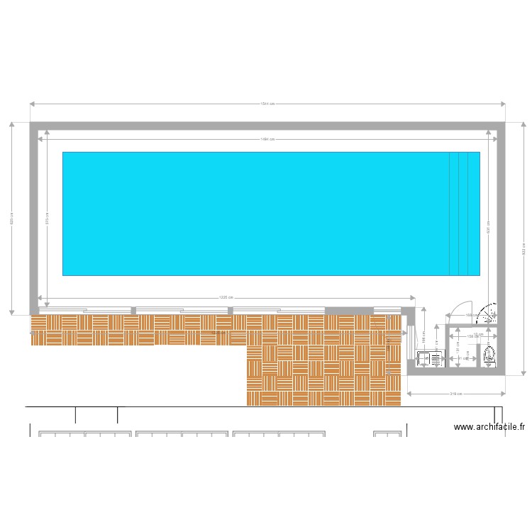 piscine jardin - Plan dessiné par christo76