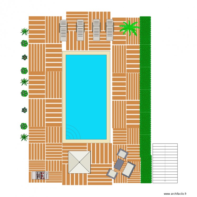 piscine - Plan dessiné par gfmap