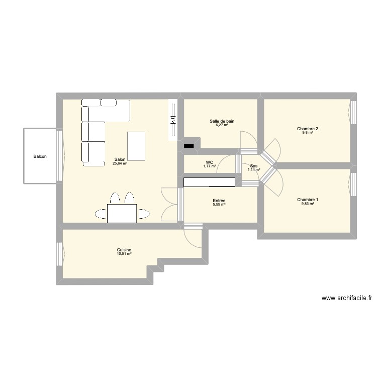 Suresnes 2 - Plan dessiné par Mickmam