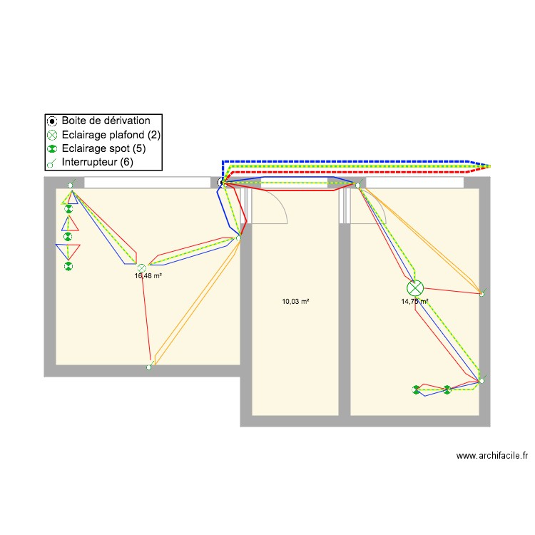 plan électricité éclairage - Plan dessiné par Elpinso