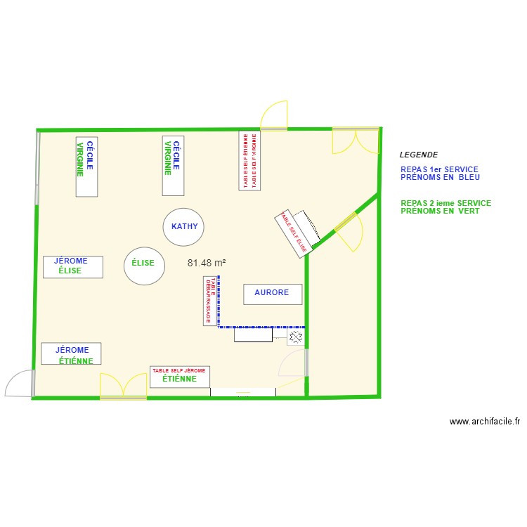 REFECTOIRE 2 - Plan dessiné par D12