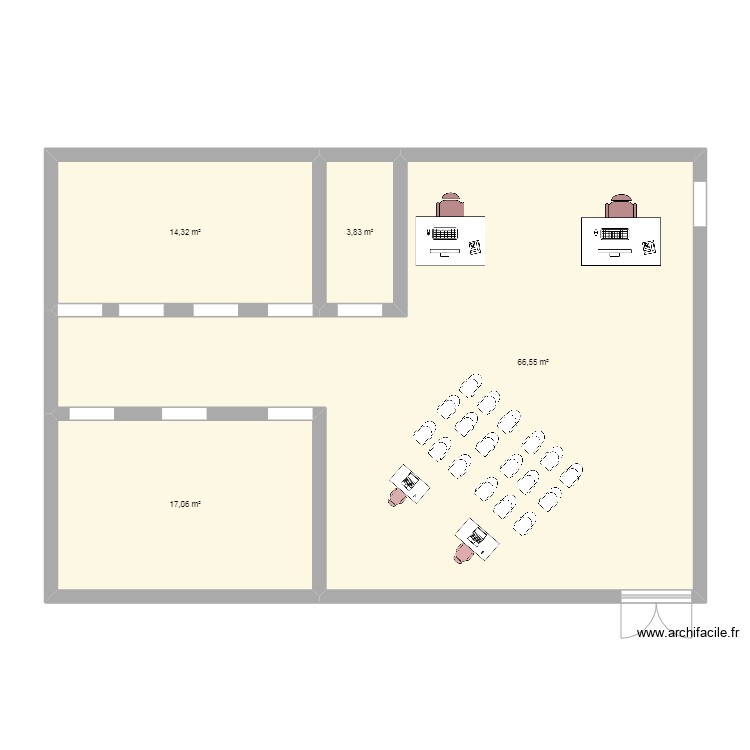 installation chaise - Plan dessiné par AM36