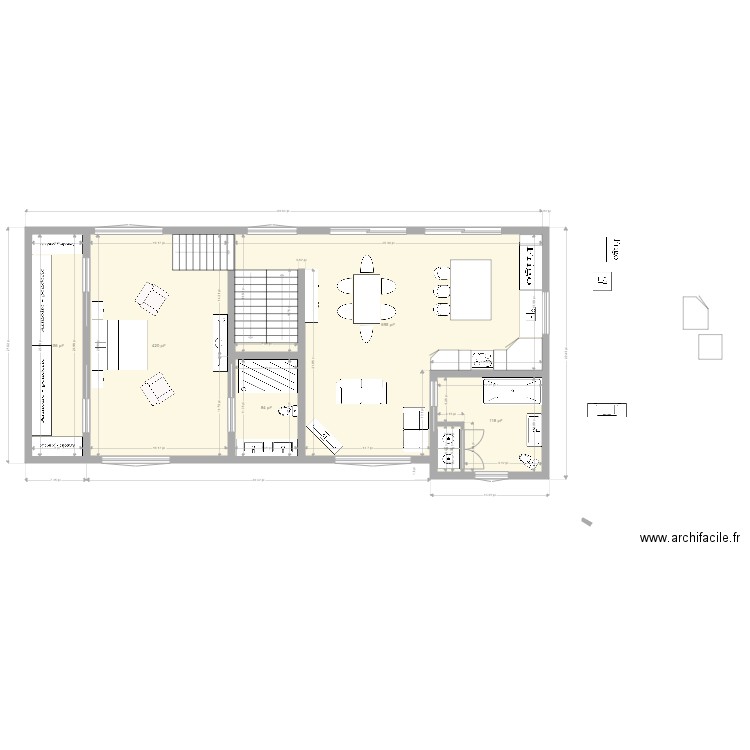 maison 1 frigo - Plan 6 pièces 138 m2 dessiné par well1979