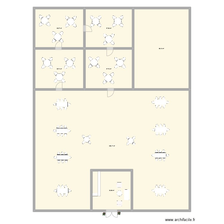 resto - Plan 7 pièces 454 m2 dessiné par Gaetan5554432