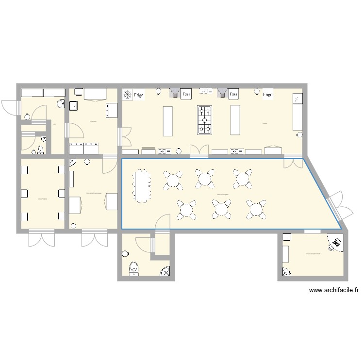 Plan restaurant vic - Plan dessiné par Matthew34500
